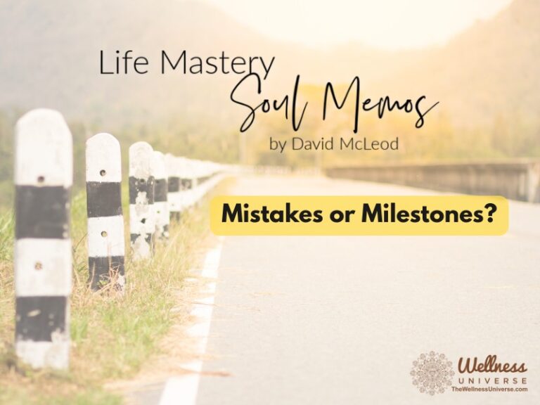 Life Mastery Soul Memos with David McLeod | Mistakes or Milestones ...